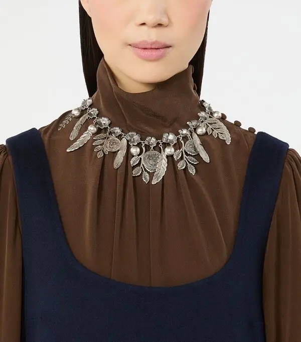 Max Mara Floral Charm Necklace