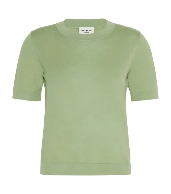 Max Mara Wool-silk Knit Top - Green