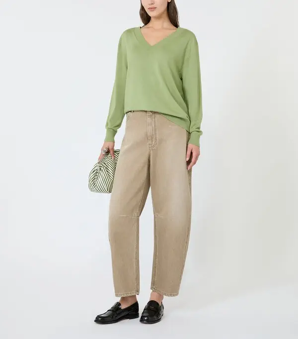 Max Mara Wool-silk V-neck Sweater
