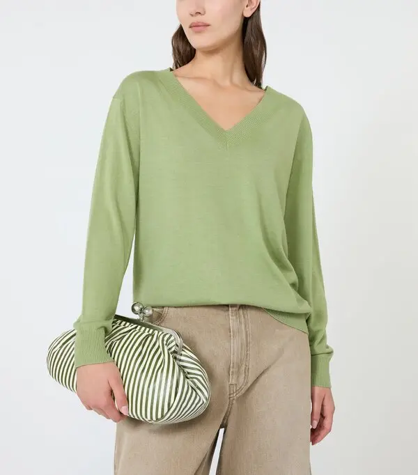 Max Mara Wool-silk V-neck Sweater