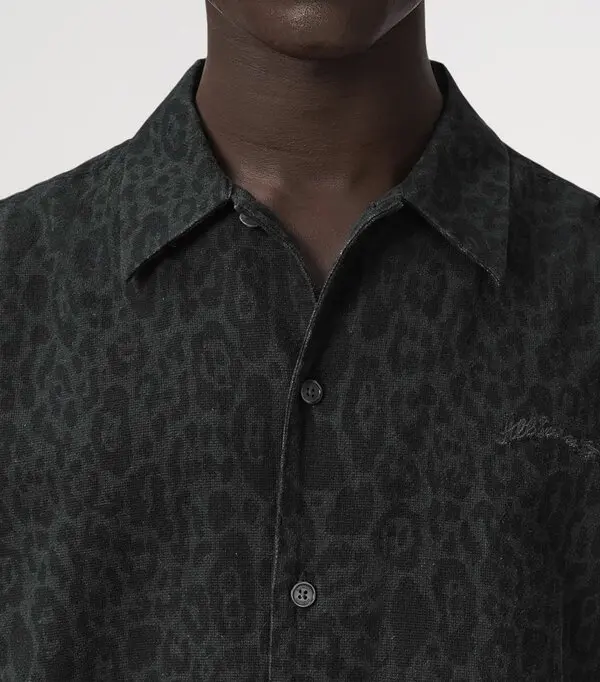 ALLSAINTS Organic Cotton-linen Leopardo Shirt