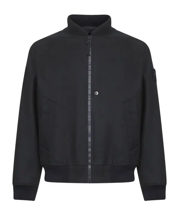 Stone Island Logo Patch Zip-up Jacket