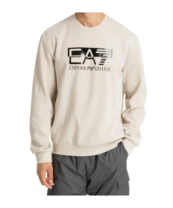 EA7 Visibility Crew-neck Cotton Sweatshirt