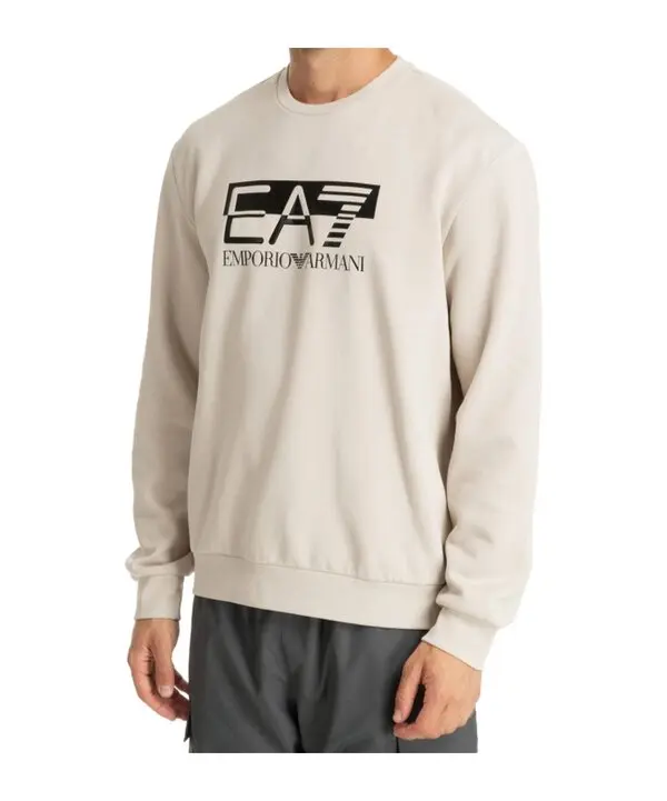 EA7 Visibility Crew-neck Cotton Sweatshirt