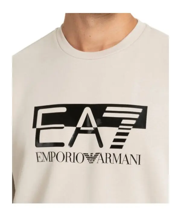 EA7 Visibility Crew-neck Cotton Sweatshirt
