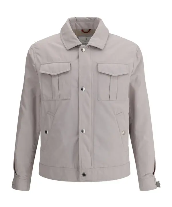 Brunello Cucinelli Padded Flap-pocket Jacket - Ivory