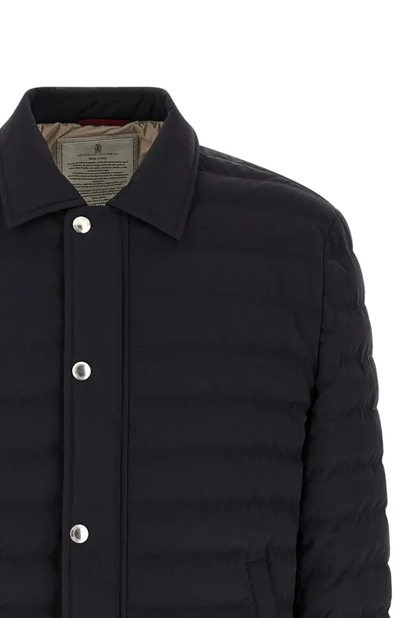 Brunello Cucinelli Padded Shirt Jacket With Press-stud Fastening