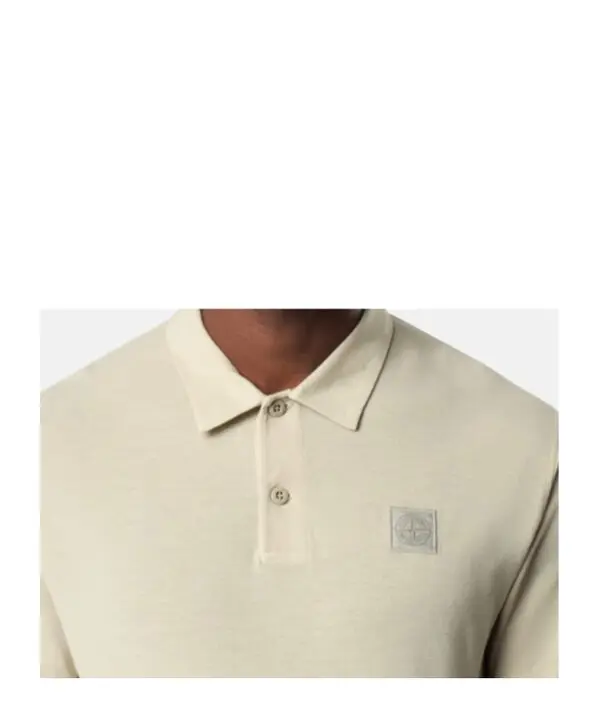 Stone Island Logo Patch Short-sleeved Polo Shirt