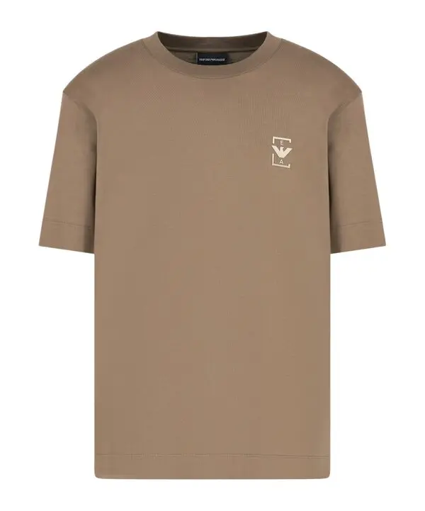 Emporio Armani Logo-print T-shirt - Light Brown