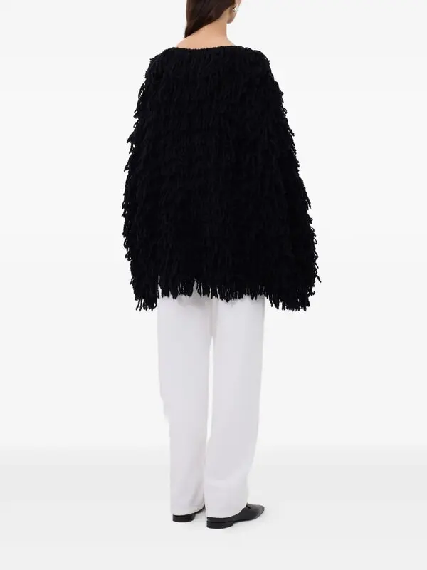 Loulou De Saison Gabin Fringe Sweater - Black