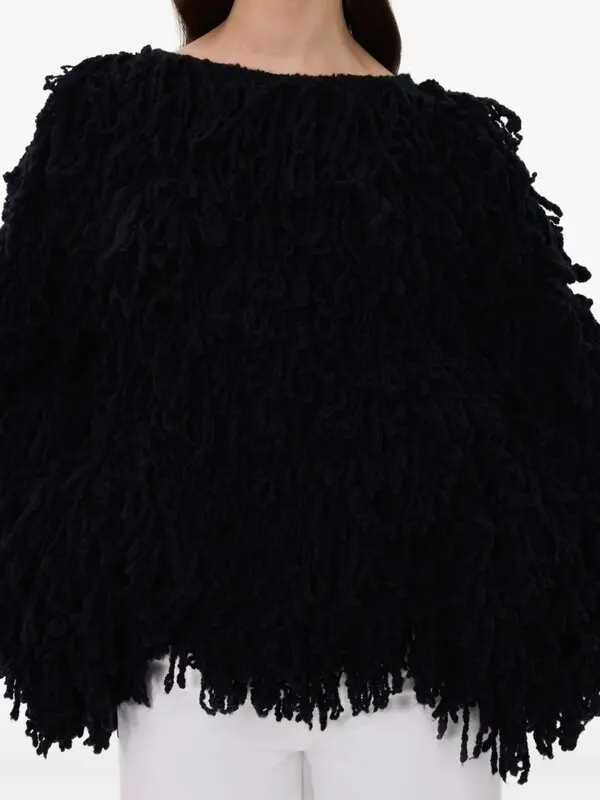 Loulou De Saison Gabin Fringe Sweater - Black
