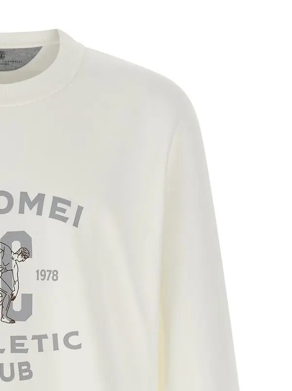 Brunello Cucinelli Long Sleeve Crewneck Sweatshirt - Gray