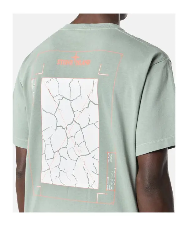 Stone Island Logo Printed Crewneck T-shirt