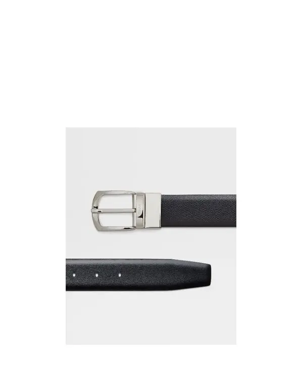Zegna Logo Detailed Reversible Buckle Belt