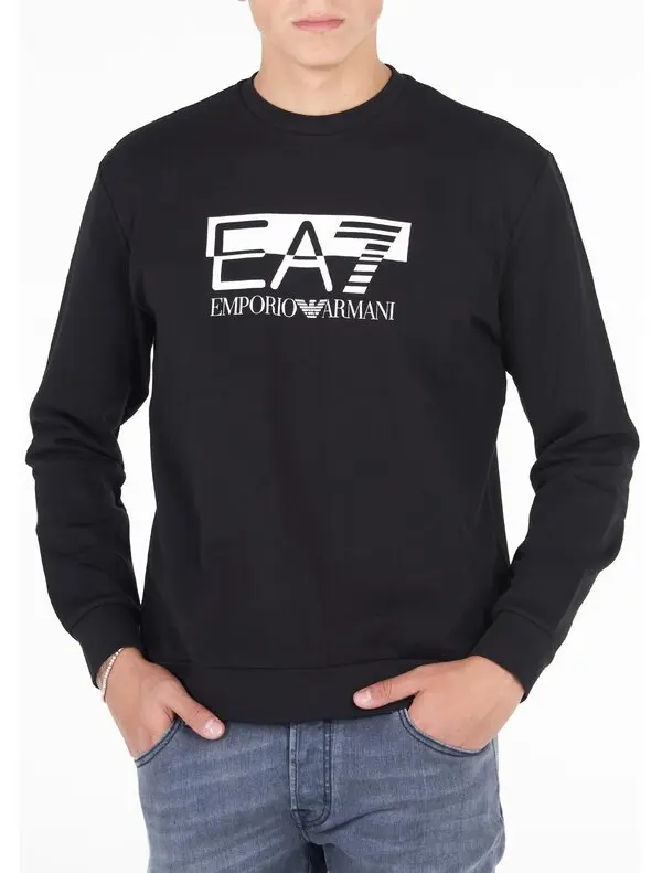EA7 Long-sleeved Sweater With Central Logo