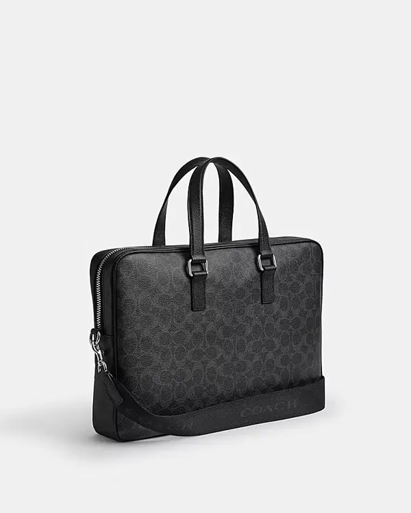 COACH Caden Zip Patterned Briefcase