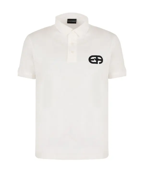 Emporio Armani Asv Jersey Polo Shirt - White