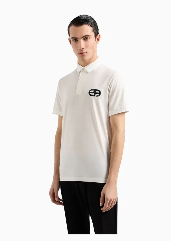 Emporio Armani Asv Jersey Polo Shirt - White