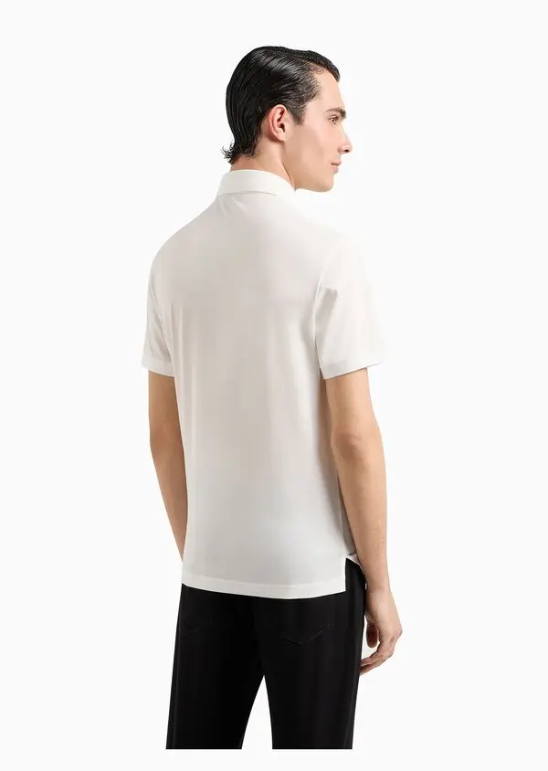 Emporio Armani Asv Jersey Polo Shirt - White