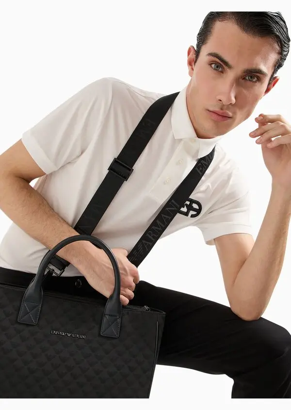 Emporio Armani Asv Jersey Polo Shirt - White