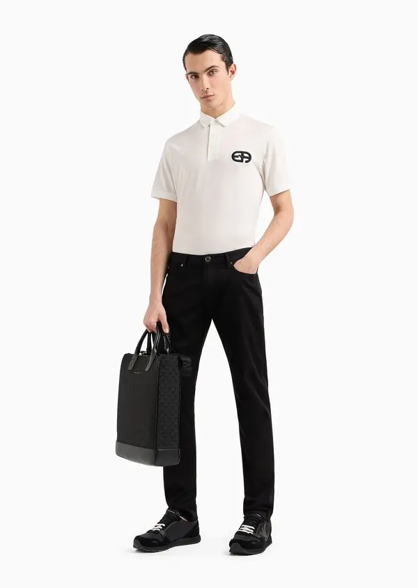 Emporio Armani Asv Jersey Polo Shirt - White