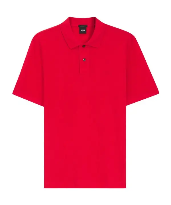 Hugo Boss Button Polo Shirt - Red