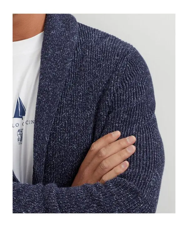 Brunello Cucinelli Long Sleeved Knitted Cardigan - Navy Blue