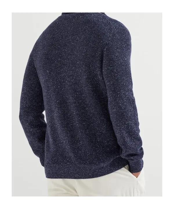 Brunello Cucinelli Long Sleeved Knitted Cardigan - Navy Blue