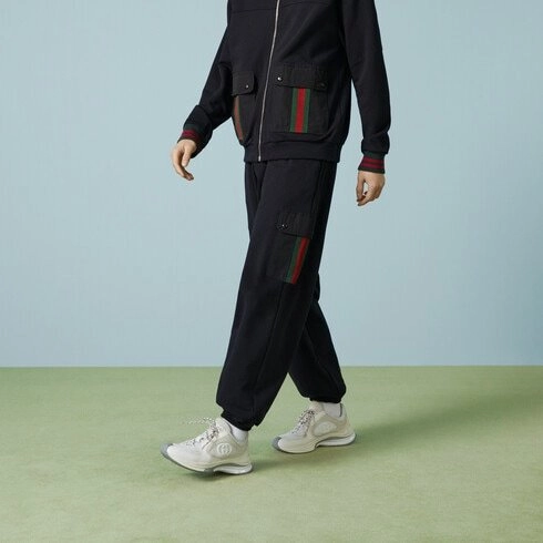 Gucci Cotton Jersey Jogging Pant With Web