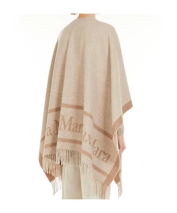 Max Mara Fringed Logo Shawl