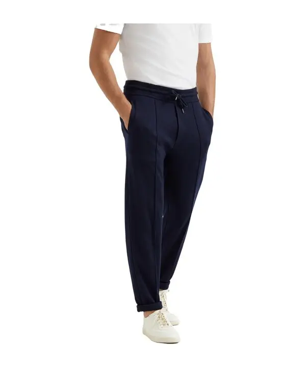Brunello Cucinelli Elastic Drawstring Waist Pants - Navy Blue