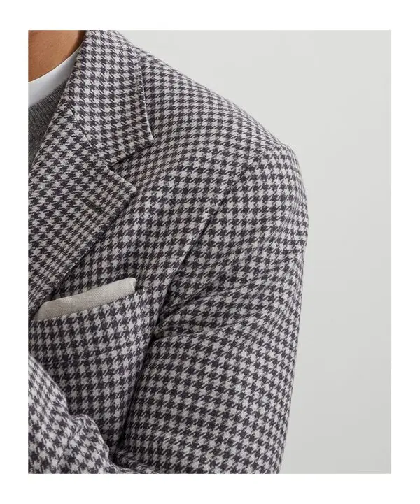 Brunello Cucinelli Houndstooth Single-breasted Blazer