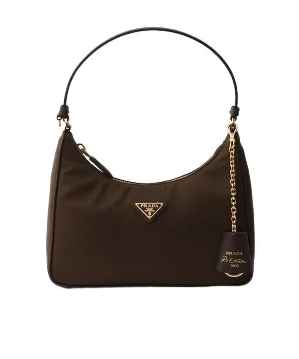 Prada Re-edition 2005 Re-nylon And Saffiano Mini Bag - Burnt Brown