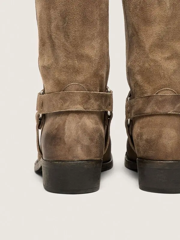 GOLDEN GOOSE High Suede Biker Boots
