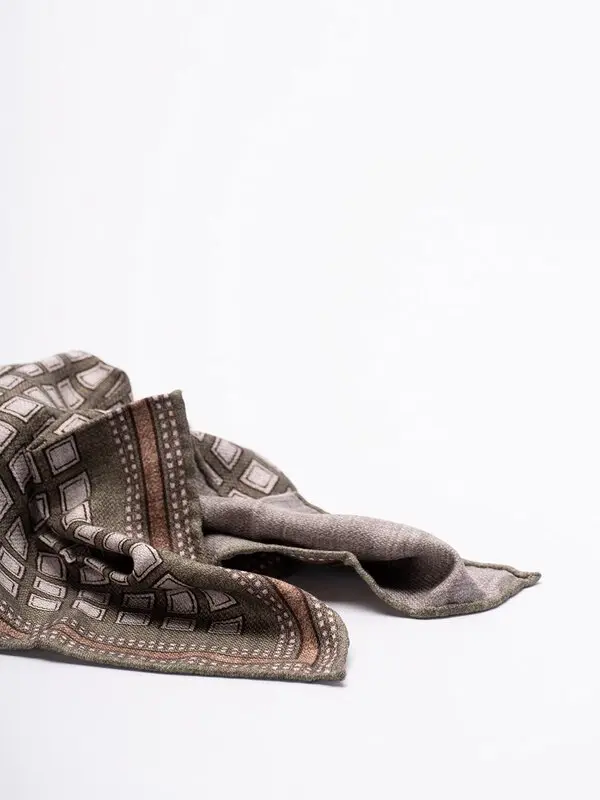 Brunello Cucinelli Geometric-pattern Printed Scarf - Multicolor