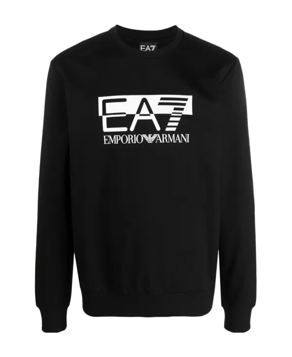 EA7 Logo-print Cotton Sweatshirt
