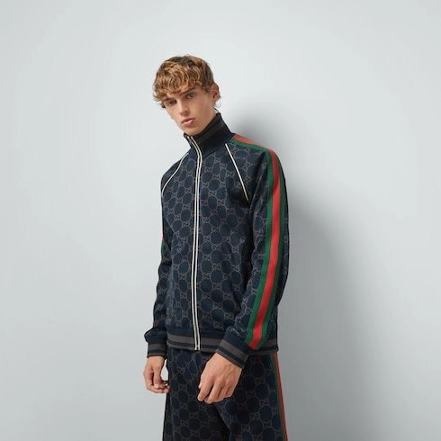Gucci Monogrammed Zip-up Sweatshirt