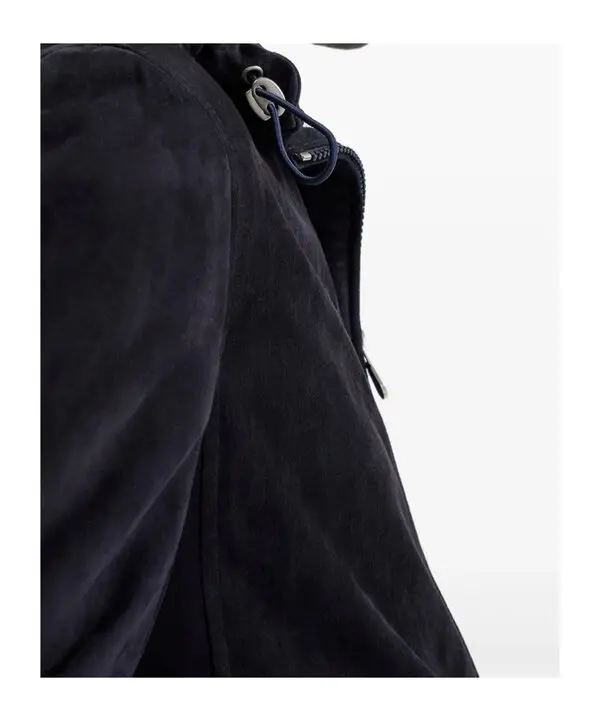 Brunello Cucinelli Zip-up Hooded Sweatshirt - Navy Blue