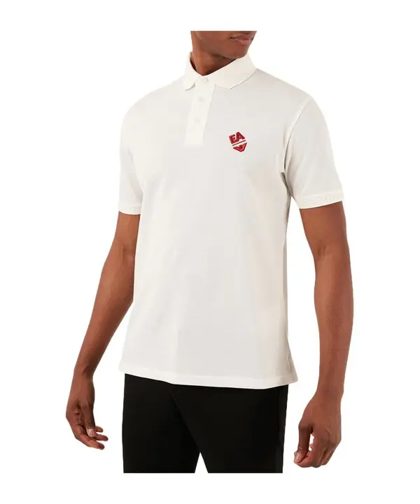 Emporio Armani Logo-embroidered Polo Shirt - White