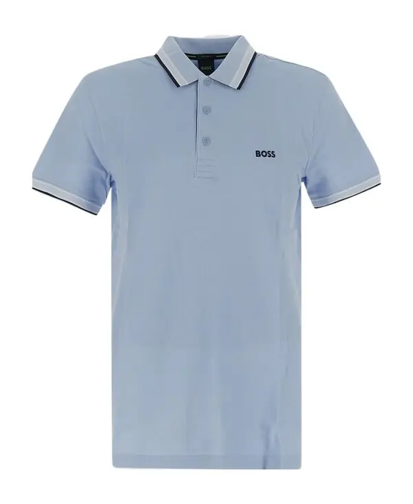 Hugo Boss Logo-embroidered Polo Shirt - Blue