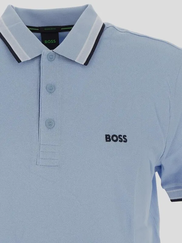 Hugo Boss Logo-embroidered Polo Shirt - Blue