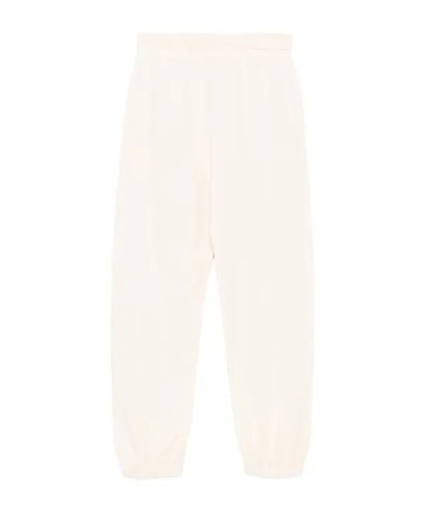 Pinko Elastic-ankles Cotton Trousers - White