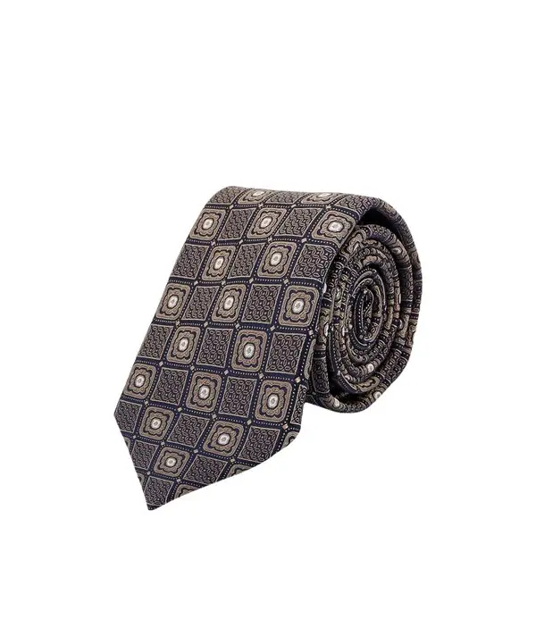 Brunello Cucinelli Geometric-pattern Print Silk Tie