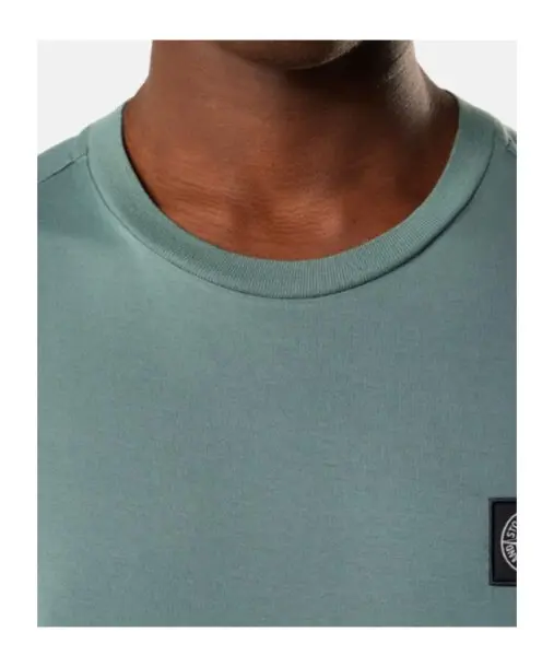Stone Island Logo-patch Short-sleeve T-shirt - Ocean Green