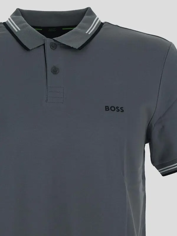 Hugo Boss Logo-raised Polo Shirt - Black