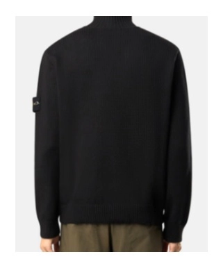 Stone Island Logo Patch Turtleneck Jumper