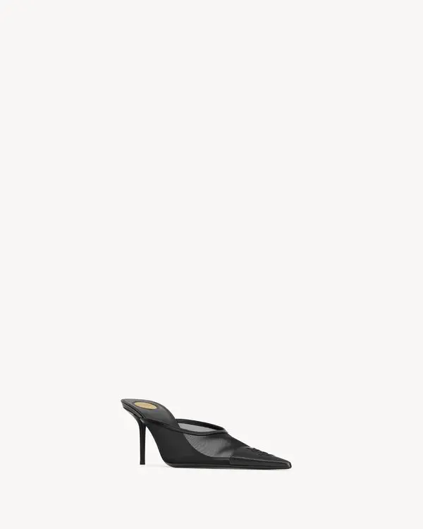 Saint Laurent Renee Mules In Mesh