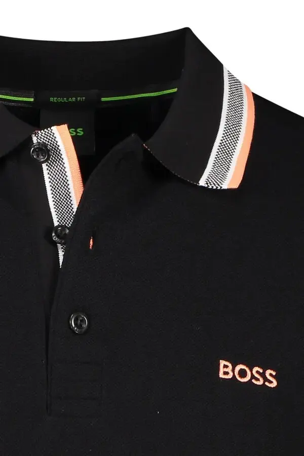 Hugo Boss Striped Collar Polo Shirt