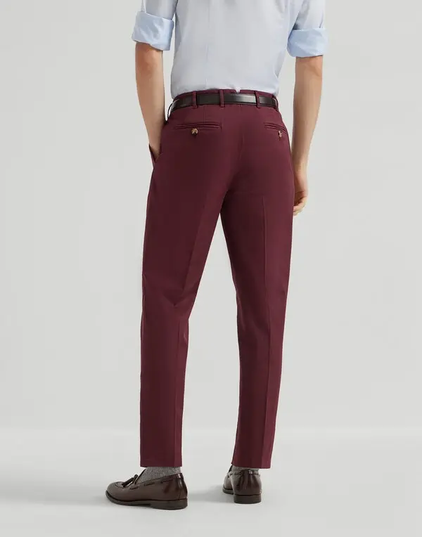 Brunello Cucinelli Garment-dyed Gabardine Tailored Trousers