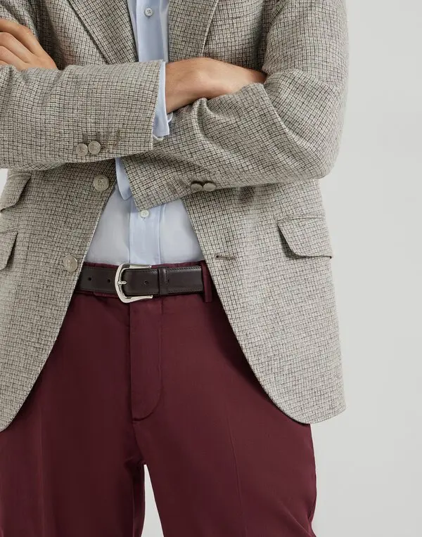 Brunello Cucinelli Garment-dyed Gabardine Tailored Trousers